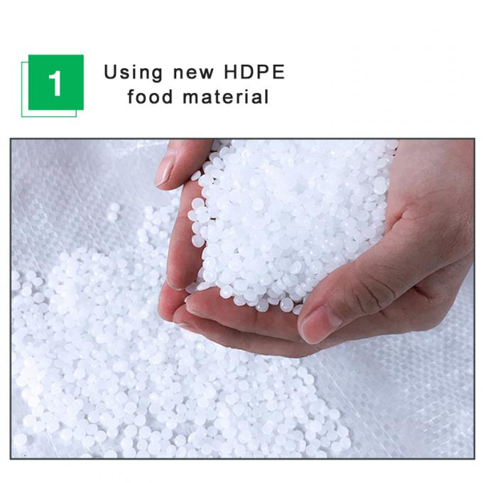 Customized Capacity White Translucent PE Plastic Bottle Screen Printing