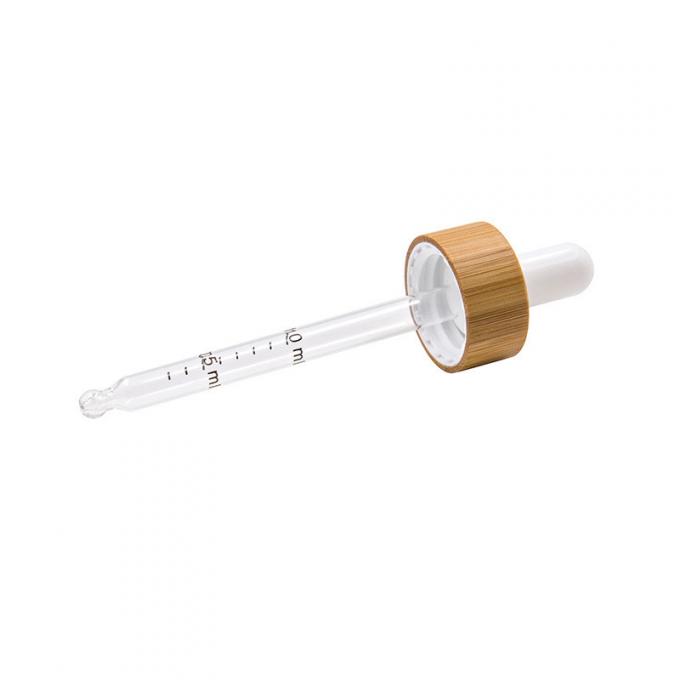 Bamboo Wood Burette With Rubber Tip Graduated Straw Burette